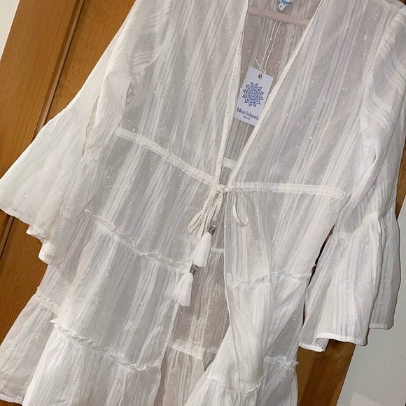 blue island | Swim | Blue Island Beach Swim Coverup Dress White ...